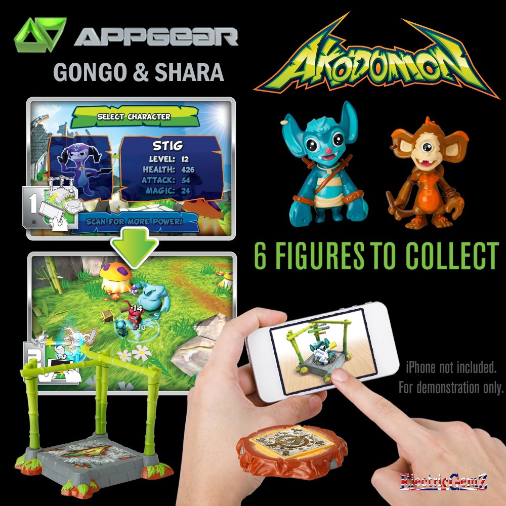 Appgear Akodomon Gongo and Shara| ElectricGemZ